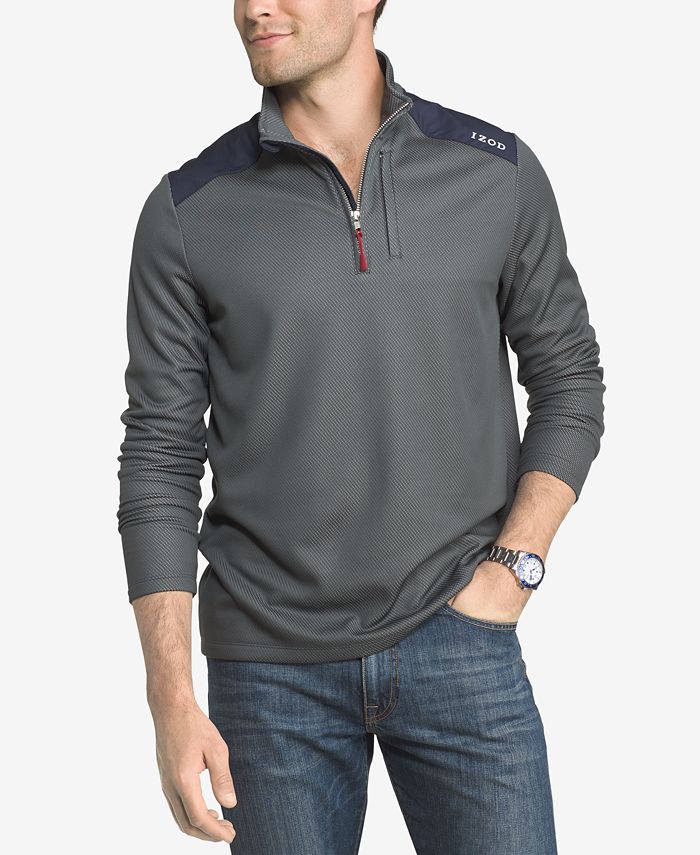 IZOD Men's Move It Quarter Zip Performance Pullover - Macy's
