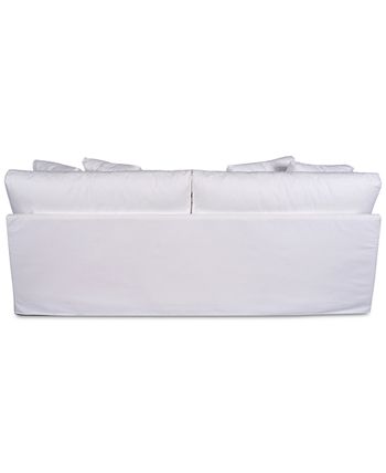 Furniture Brenalee 93" Performance Fabric Slipcover Sofa with Four ...