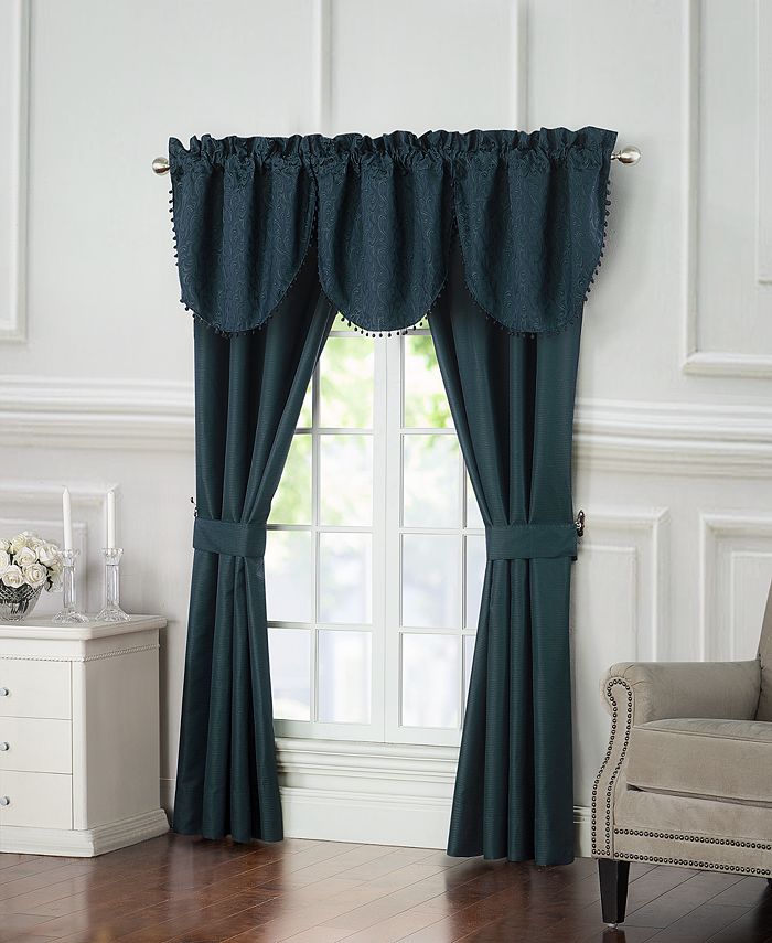 Waterford Leighton 40" x 22" Cascade Window Valance - Macy's