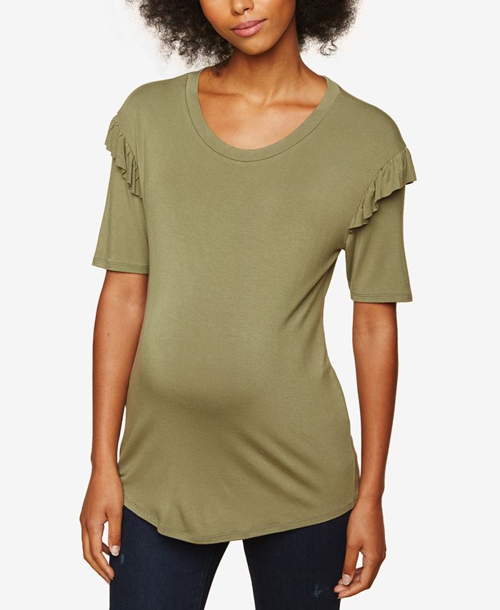 Motherhood Maternity Ruffled Top - Macy's