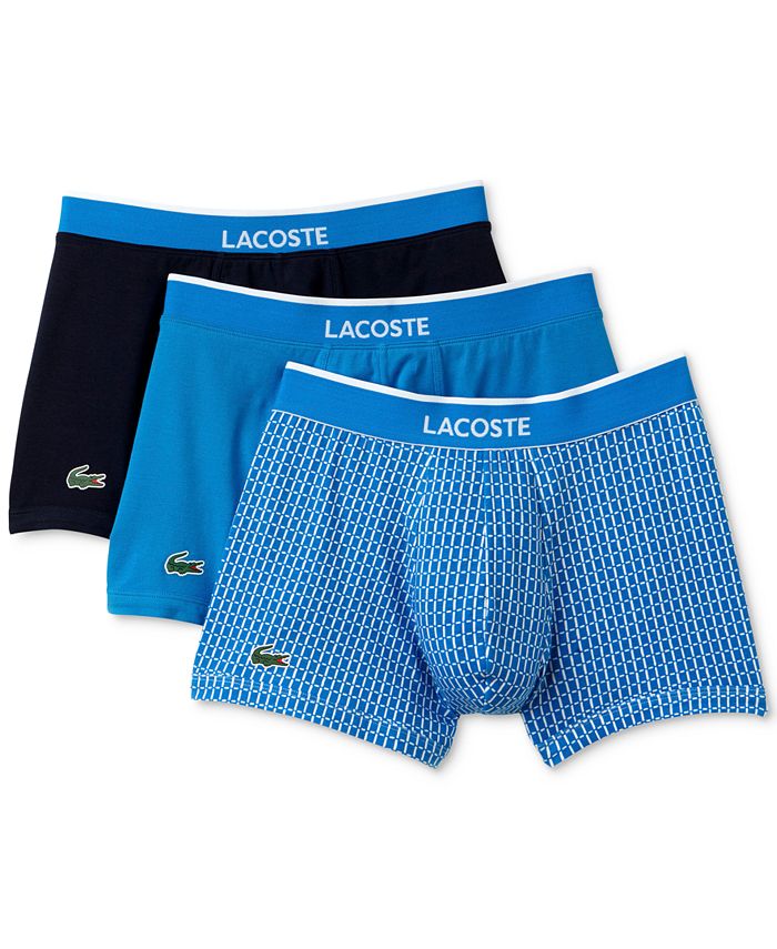 Lacoste Men's 3-Pack. Link-Print Trunks - Macy's