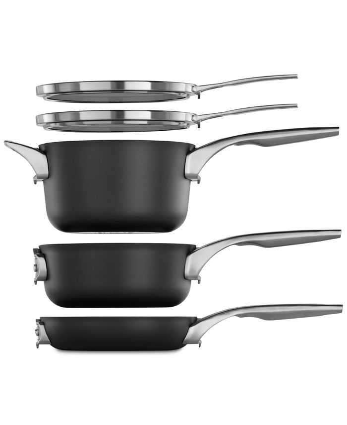 Calphalon Premier Space-Saving 8-Pc. Hard-Anodized Nonstick Cookware ...
