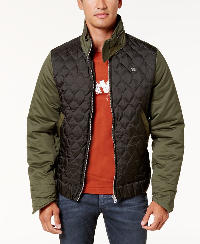 G-Star Raw Men's Quilted Colorblocked Jacket - Macy's