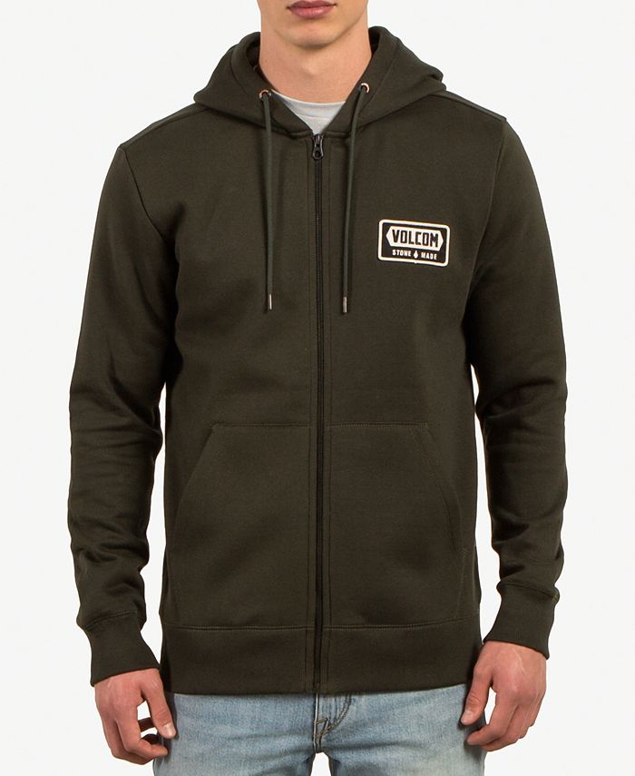 Volcom Men's Shop Logo-Patch Full-Zip Hoodie - Macy's