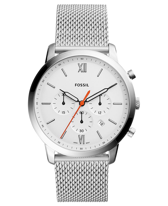 Fossil Men's Chronograph Neutra Stainless Steel Mesh Bracelet Watch ...