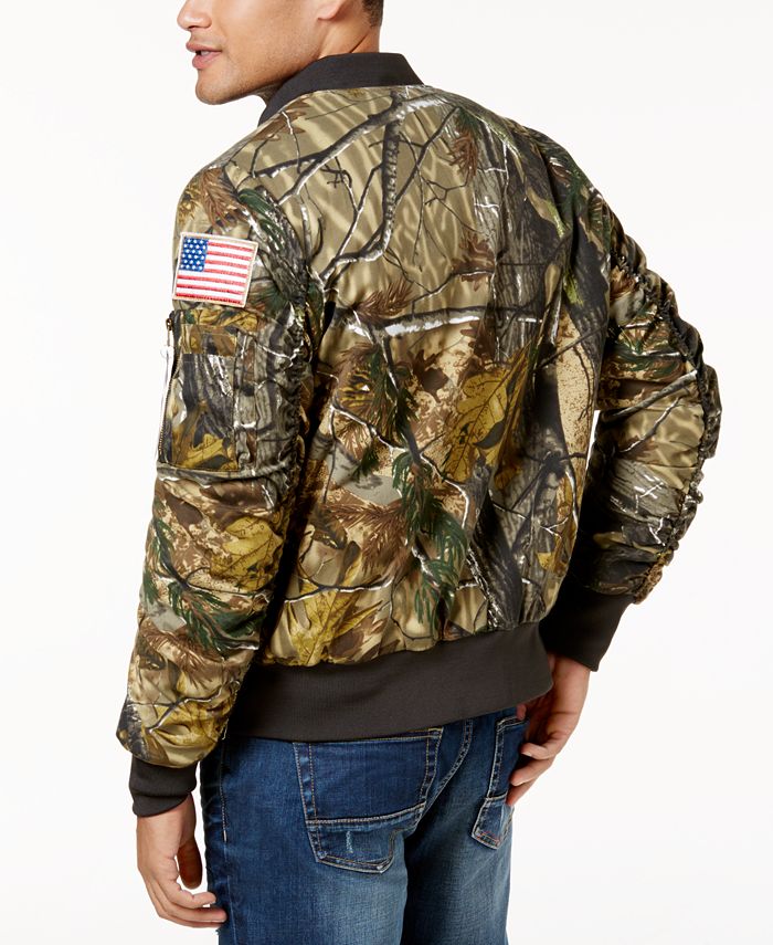 American Stitch Men's Foliage-Print Bomber Jacket - Macy's