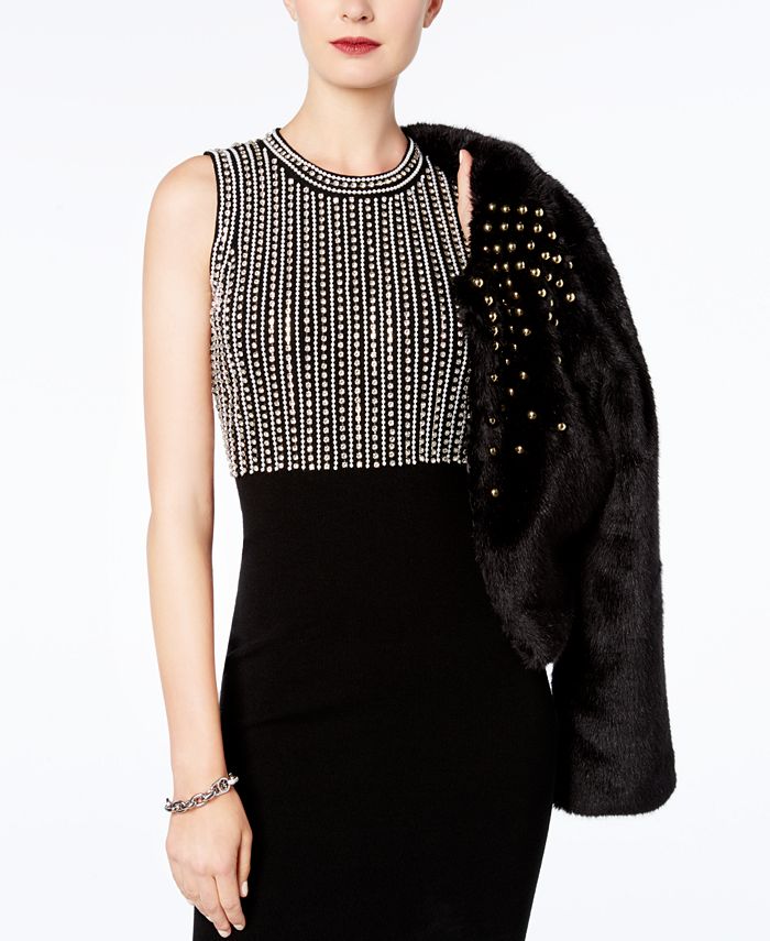 Michael Kors Embellished Sheath Dress - Macy's