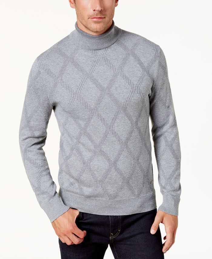 Tasso Elba Men's Diamond Pattern Sweater, Created for Macy's - Macy's