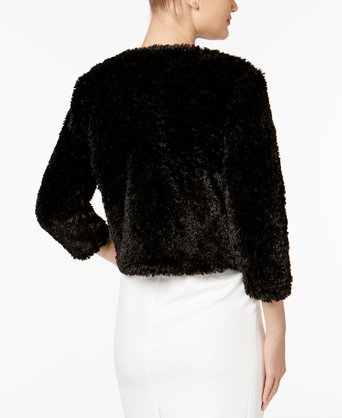 Calvin Klein Faux-Fur Cropped Jacket - Macy's