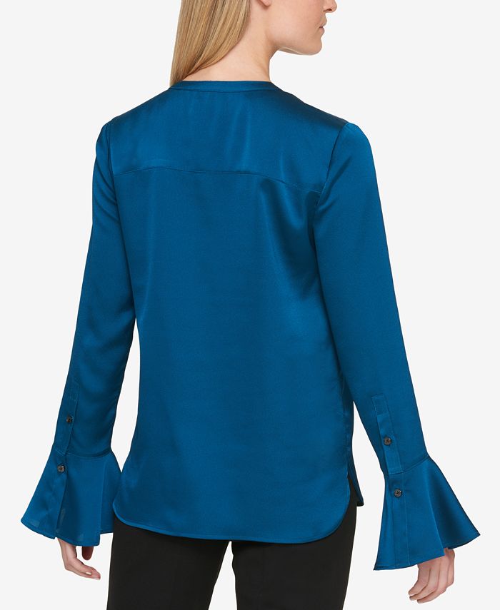 DKNY Bell-Sleeve Blouse - Macy's