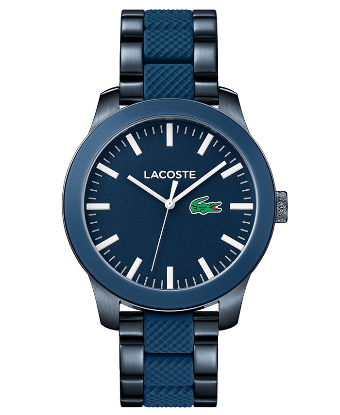 Lacoste Men's 12.12 Pinnacle Blue Stainless Steel & Silicone Bracelet ...