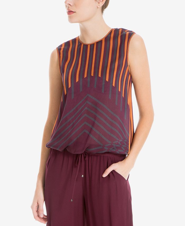 Max Studio London Mixed-Print Top, Created for Macy's - Macy's
