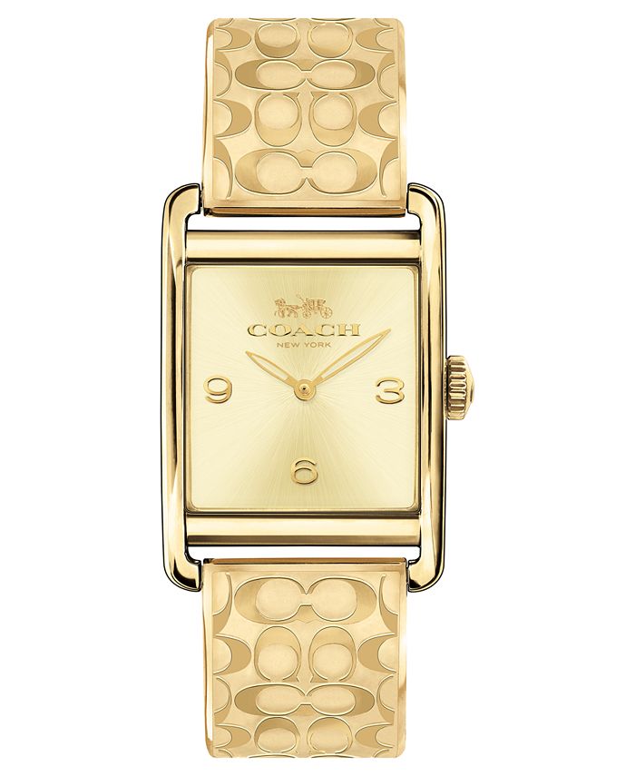 COACH Women's Renwick Gold-Tone Bangle Bracelet Watch 25x35mm - Macy's