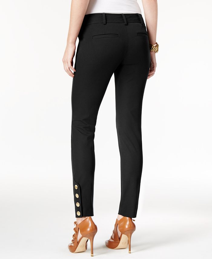 Michael Kors Petite Selma Button-Hem Pants - Macy's