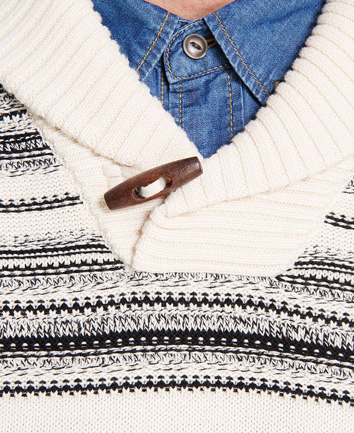 Weatherproof Vintage Men's Shawl-Collar Toggle-Button Sweater - Macy's