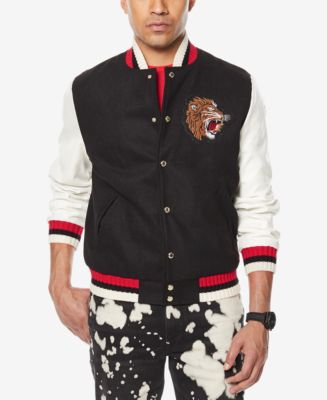 Sean John Men's Big & Tall Tiger Patch Varsity Jacket - Macy's