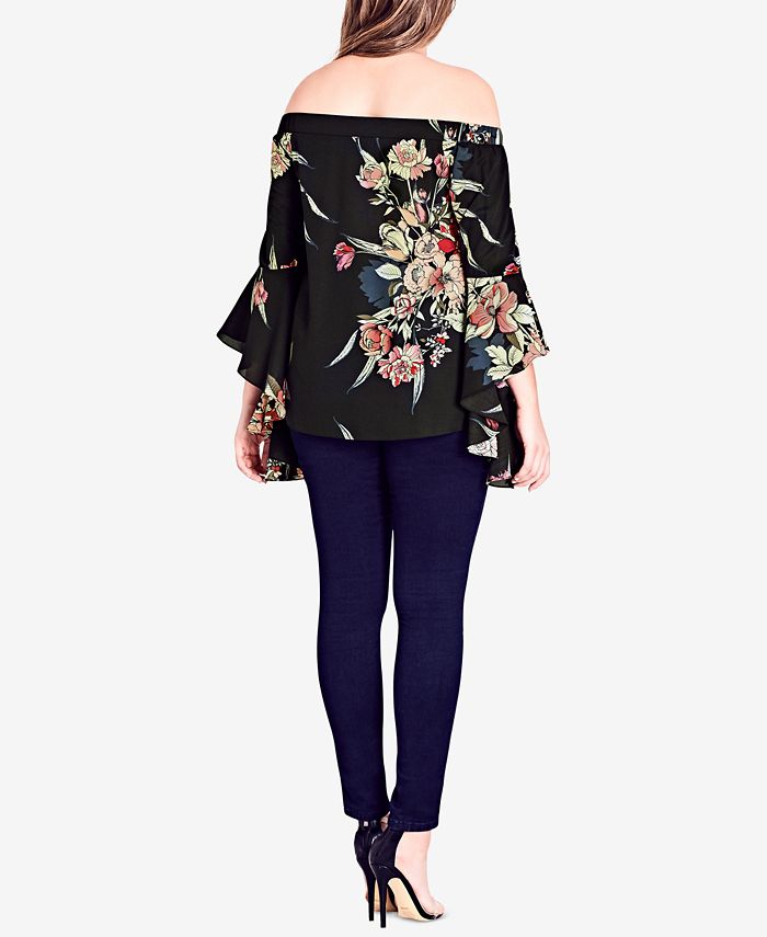 City Chic Trendy Plus Size Off The Shoulder Top Macys