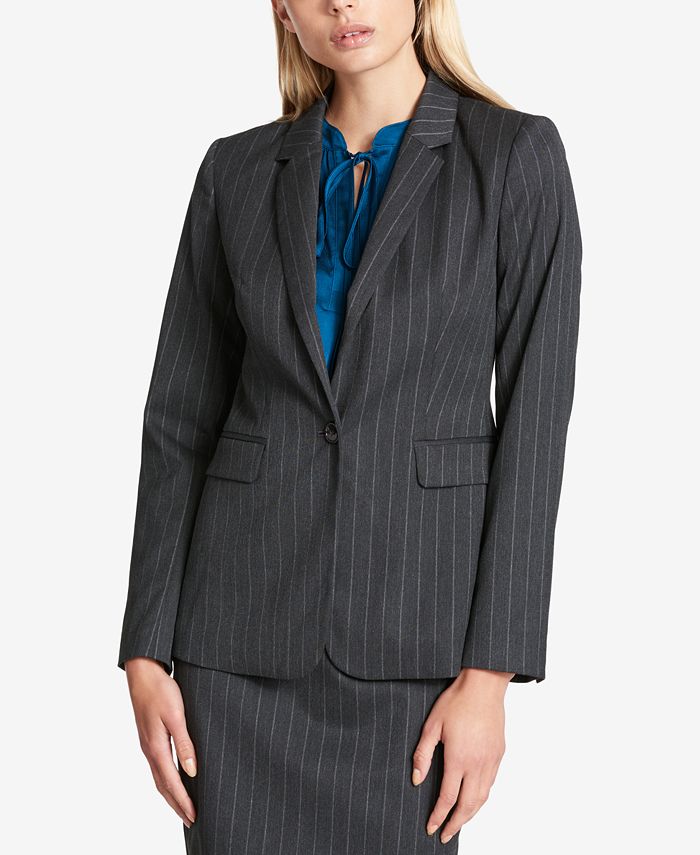 DKNY One Button Blazer - Macy's