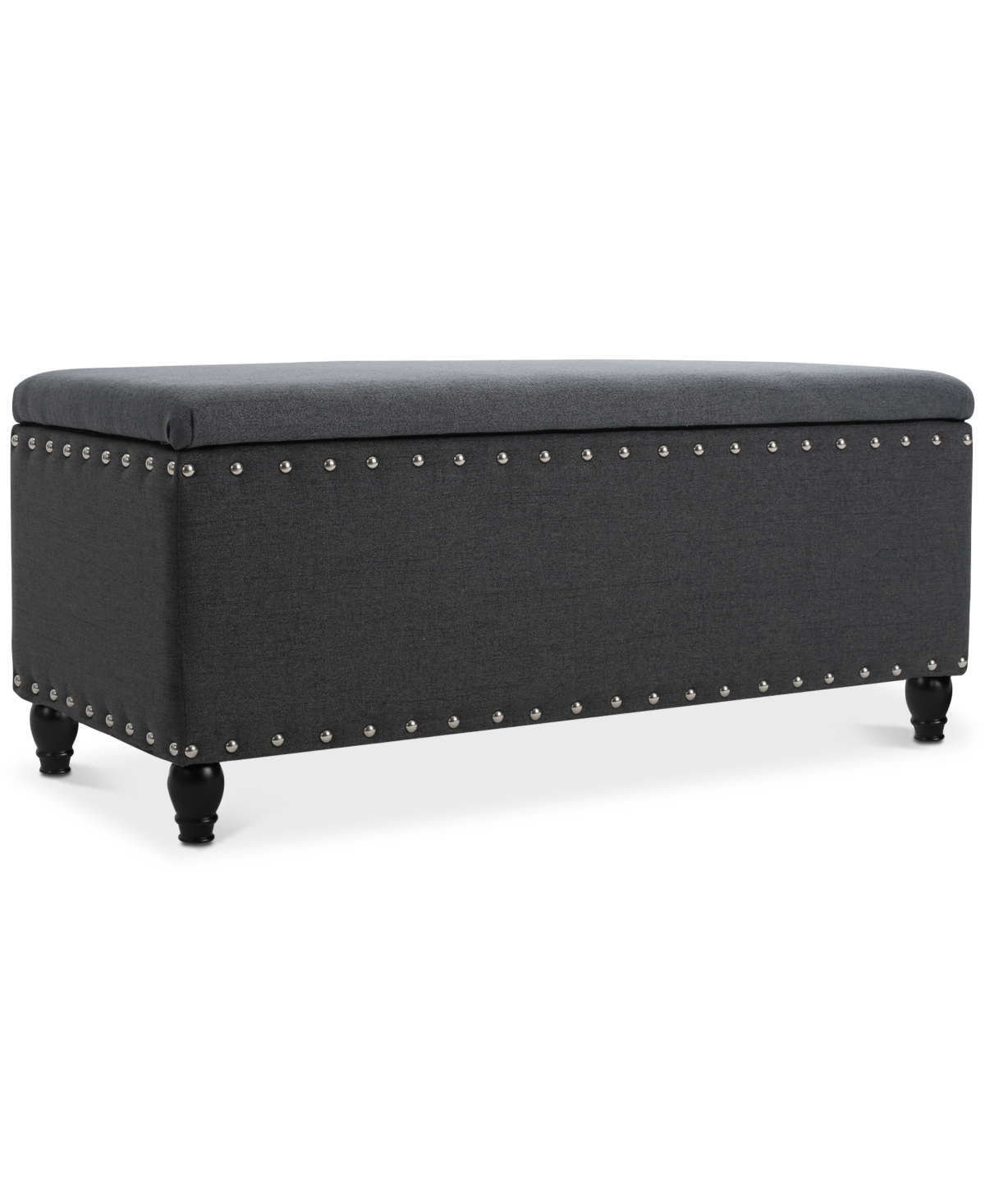 Click here for Vincy Studded Storage Bench - Charcoal prices