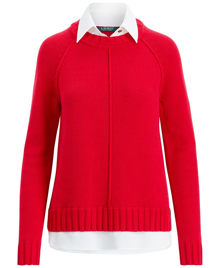 Lauren Ralph Lauren Layered-Look Sweater - Macy's