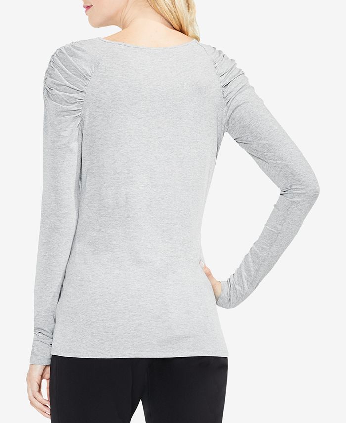 Vince Camuto Ruched-Shoulder Top - Macy's