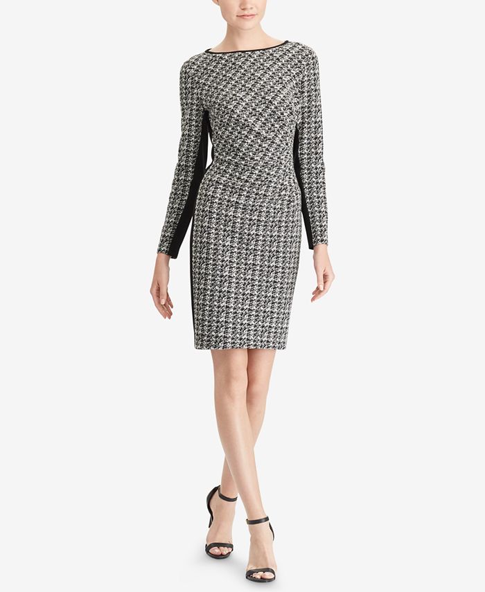 Lauren Ralph Lauren Houndstooth Sheath Dress - Macy's