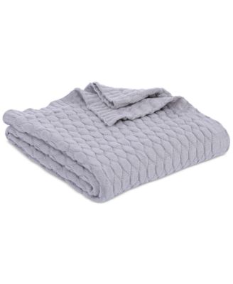 Berkshire Textured Diamond-Knit Throw - Macy's