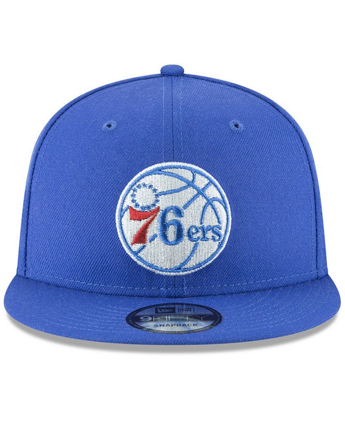 New Era Philadelphia 76ers Team Metallic 9FIFTY Snapback Cap - Macy's