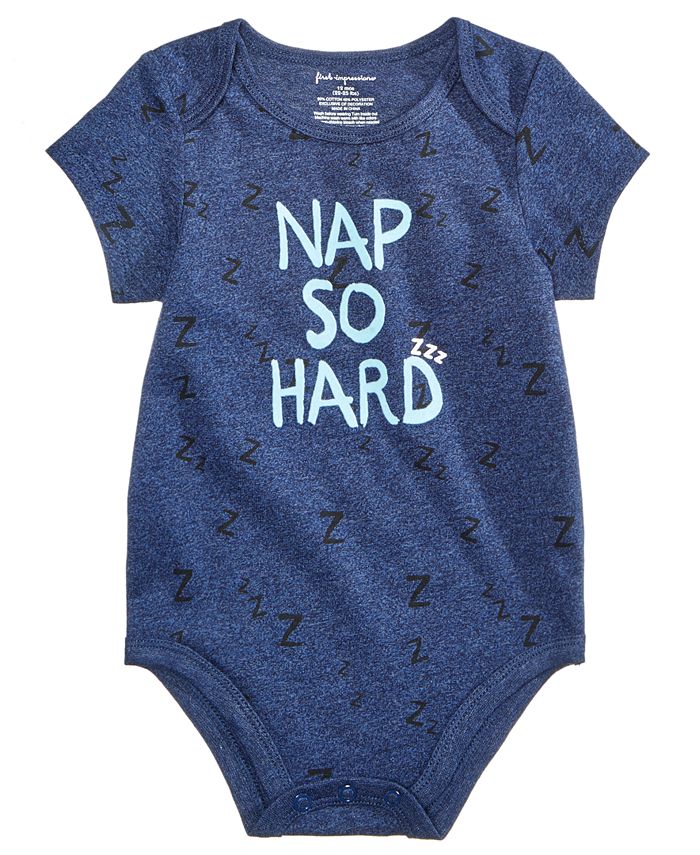 First Impressions Nap So Hard Bodysuit, Baby Boys, Created for Macy's ...