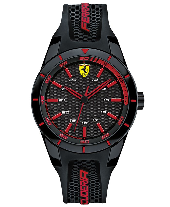 Ferrari Men's Red Rev Black Silicone Watches 38mm & 44mm Gift Set - Macy's