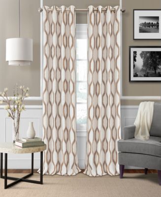 Elrene Home Fashions Renzo Ikat Geometric Linen Room Darkening Window ...