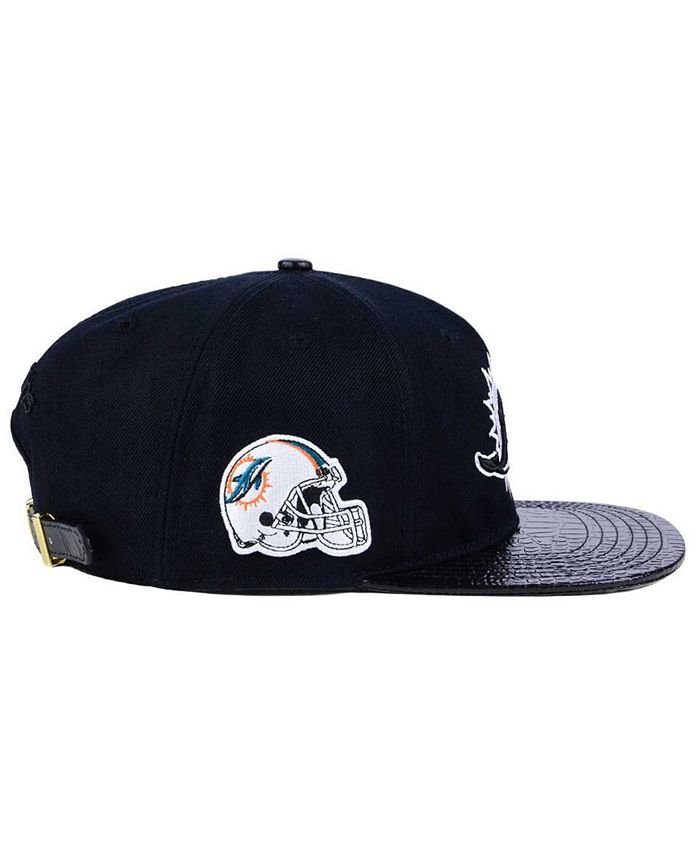 Pro Standard Miami Dolphins Black and White Strapback Cap - Macy's