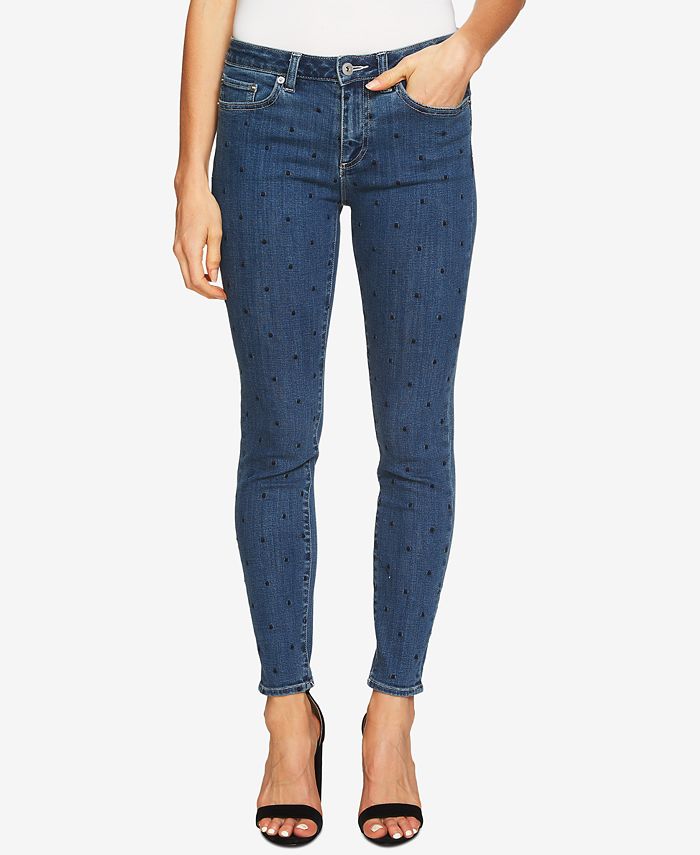 CeCe Dot-Print Skinny Jeans - Macy's