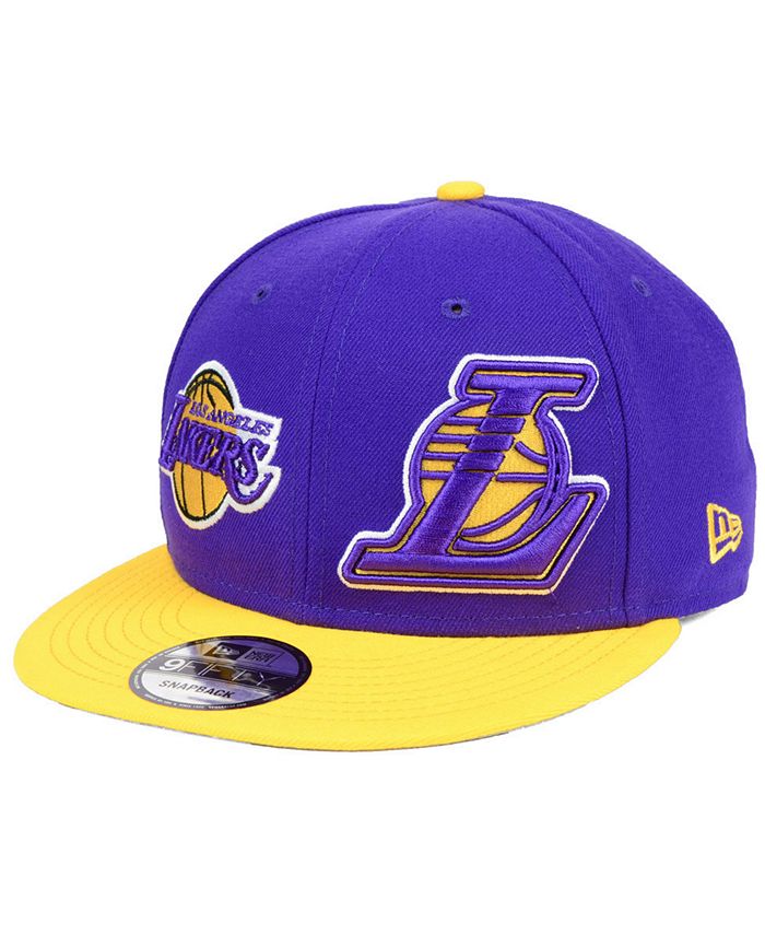 New Era Los Angeles Lakers Double Whammy 9FIFTY Snapback Cap - Macy's