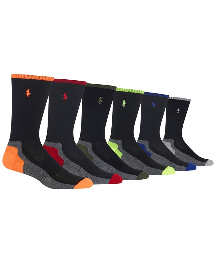 Polo Ralph Lauren Men's 6-Pk. Colorblocked Socks - Macy's