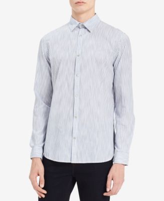 Calvin Klein Jeans Men's Space-Dyed Stripe Banker Shirt - Macy's