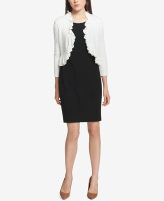 Tommy Hilfiger Ruffled 3/4-Sleeve Shrug - Macy's