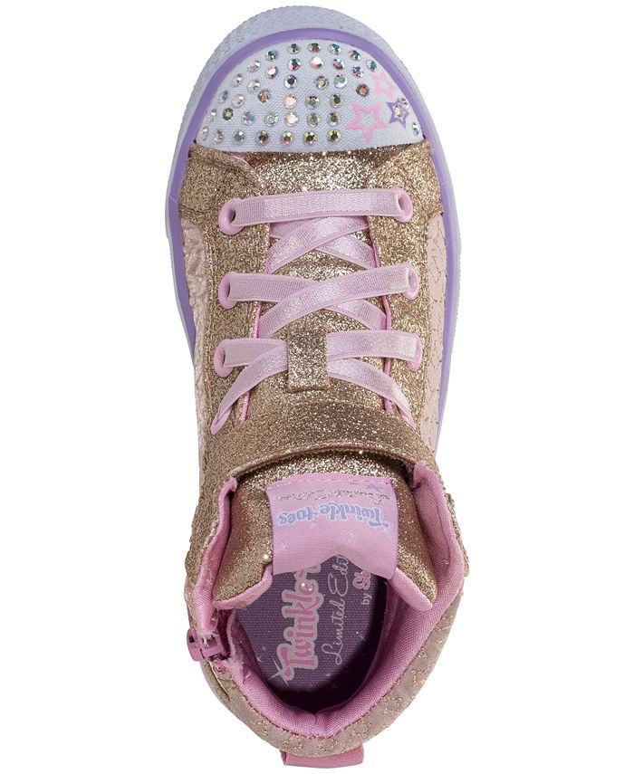 Skechers Little Girls' Twinkle Toes: Shuffles - Twinkle Charm High Top ...