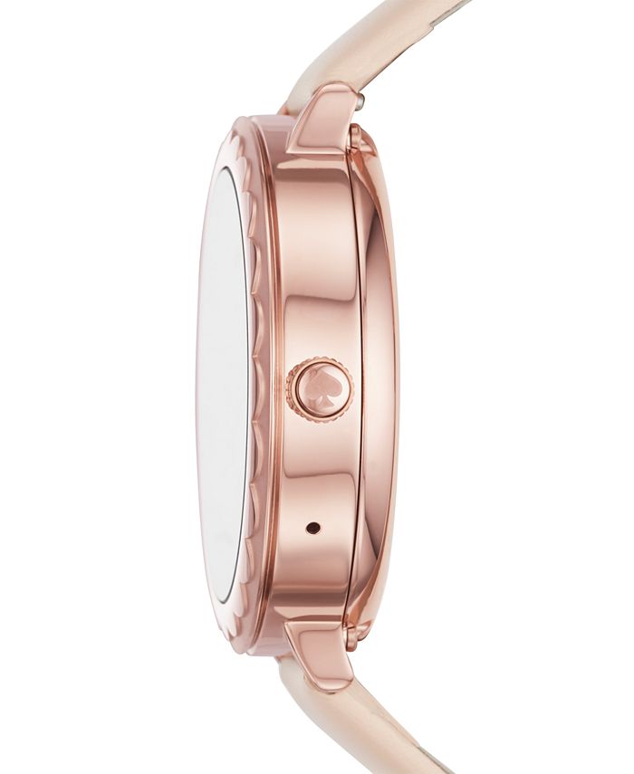 kate spade new york Women's Scallop Vachetta Leather Strap Touchscreen ...