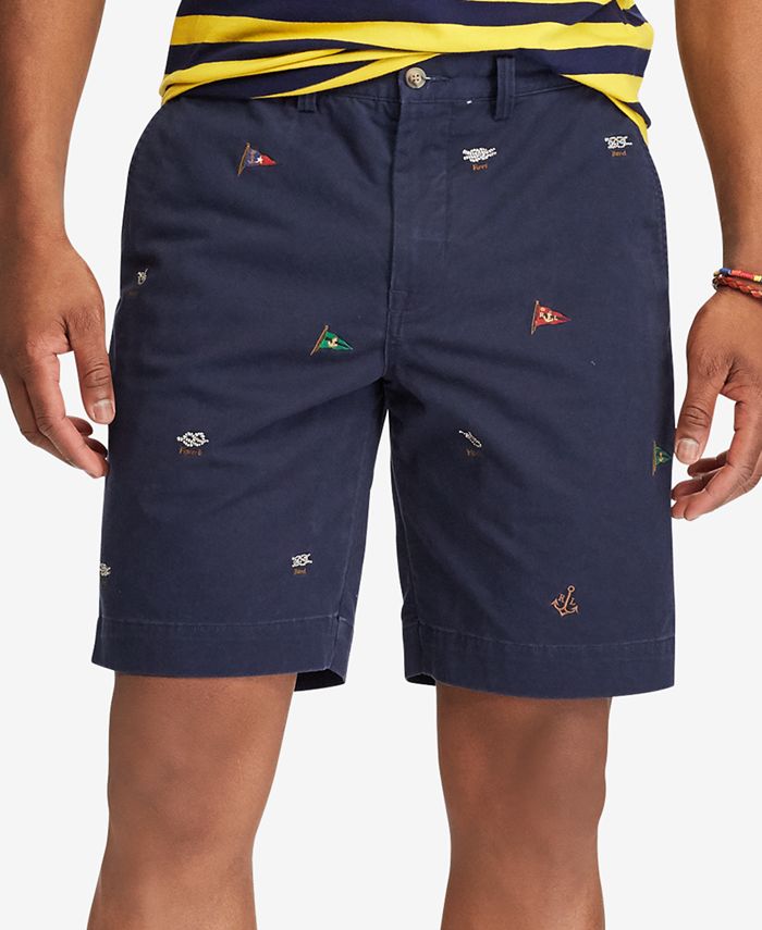 Polo Ralph Lauren Men's Embroidered Stretch Classic Fit Shorts - Macy's