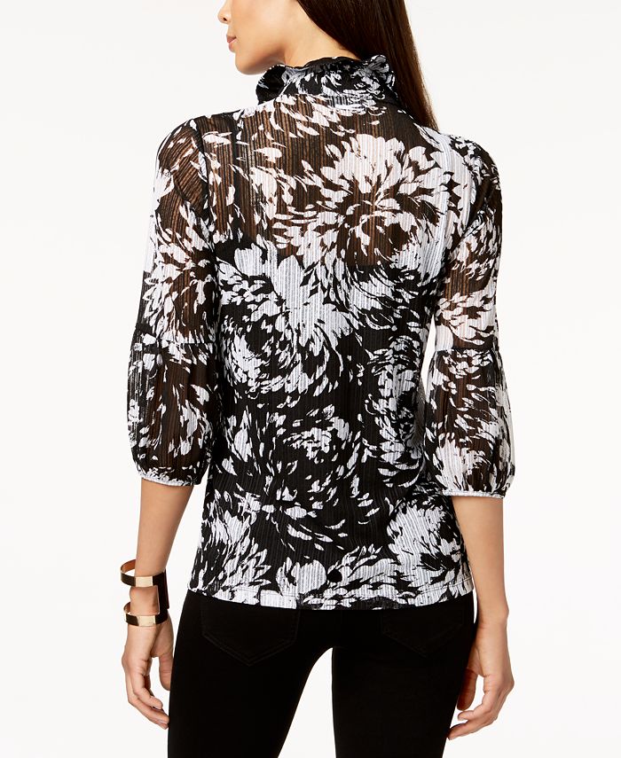 JM Collection Printed Knit Jacket, Created for Macy's - Macy's