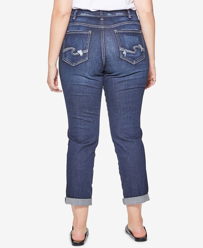 Silver Jeans Co. Plus Size Sam Boyfriend-Fit Jeans - Macy's