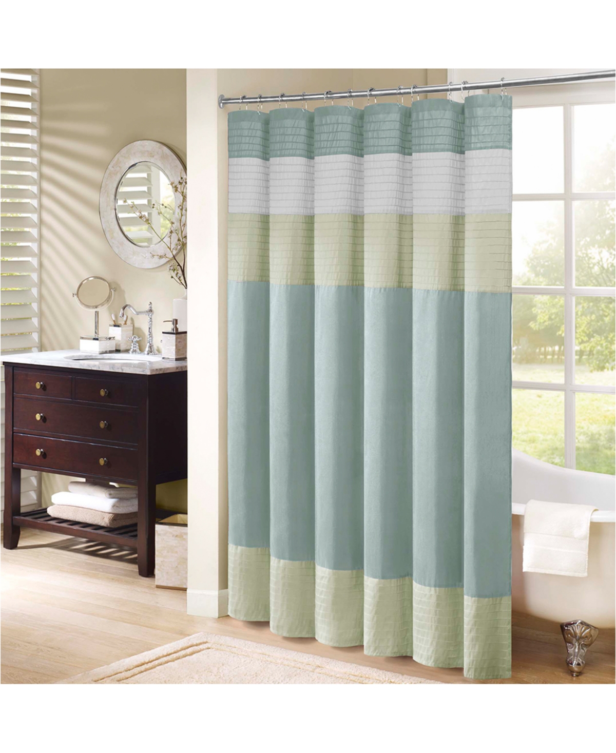 Click here for Madison Park Amherst Shower Curtain  72 x 72 - Gre... prices