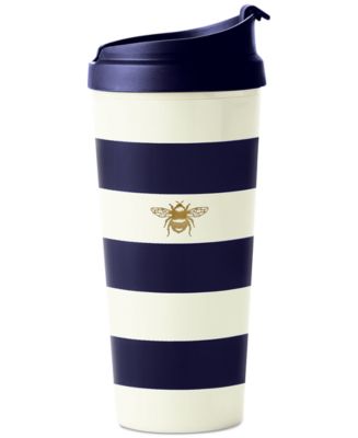 kate spade new york Thermal Mug, Navy Stripe - Macy's
