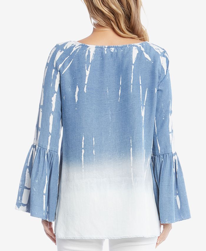 Karen Kane Dip-Dye Bell-Sleeve Top - Macy's