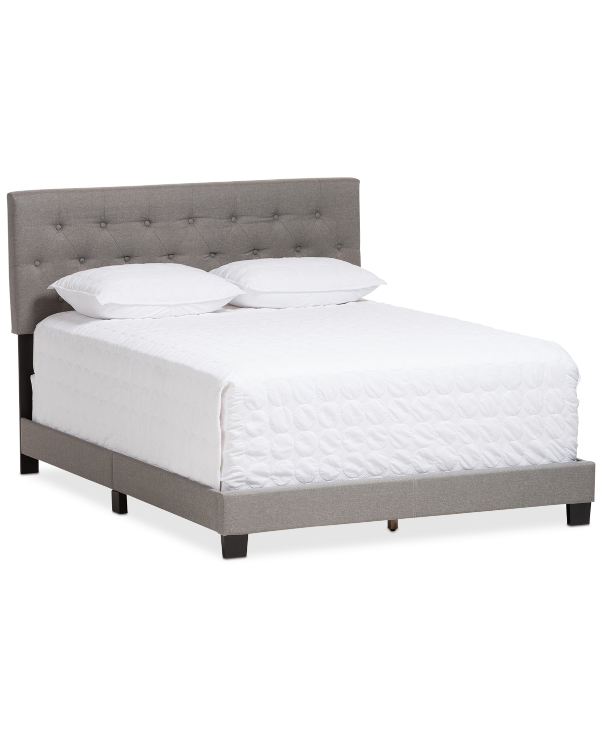 Click here for Cassandra Queen Bed - Light Grey prices