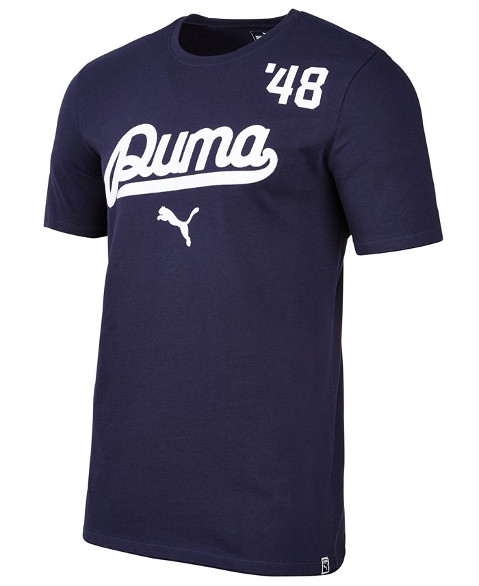 Puma Men's Script Logo T-Shirt - Macy's