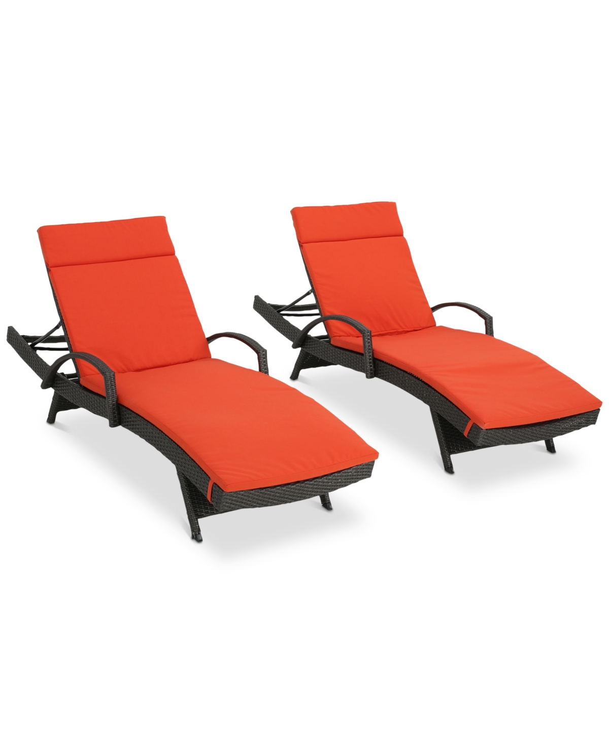 Click here for Baja Outdoor Chaise Lounge (Set Of 2) - Orange prices