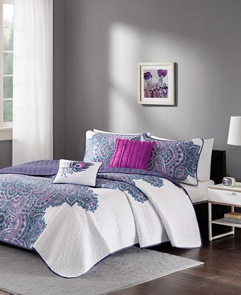 Intelligent Design Mila 4-Pc. Twin/Twin XL Coverlet Set - Macy's