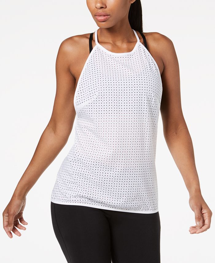 Puma Perforated Racerback Tank Top - Macy's